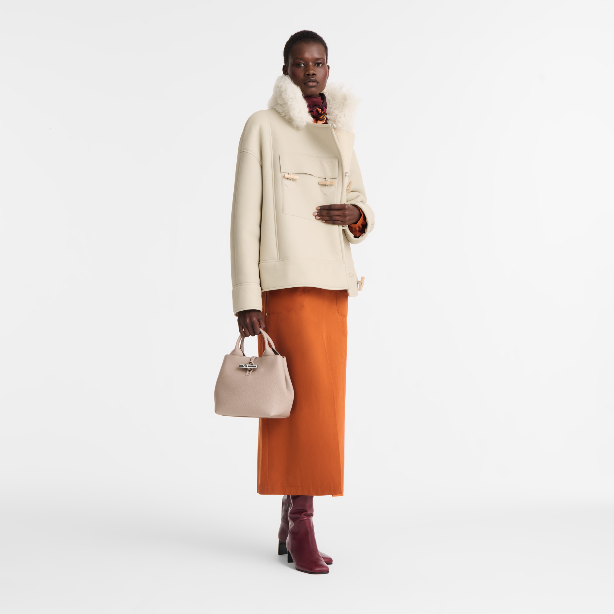 Le Roseau S Handbag Clay - Leather | Longchamp TH