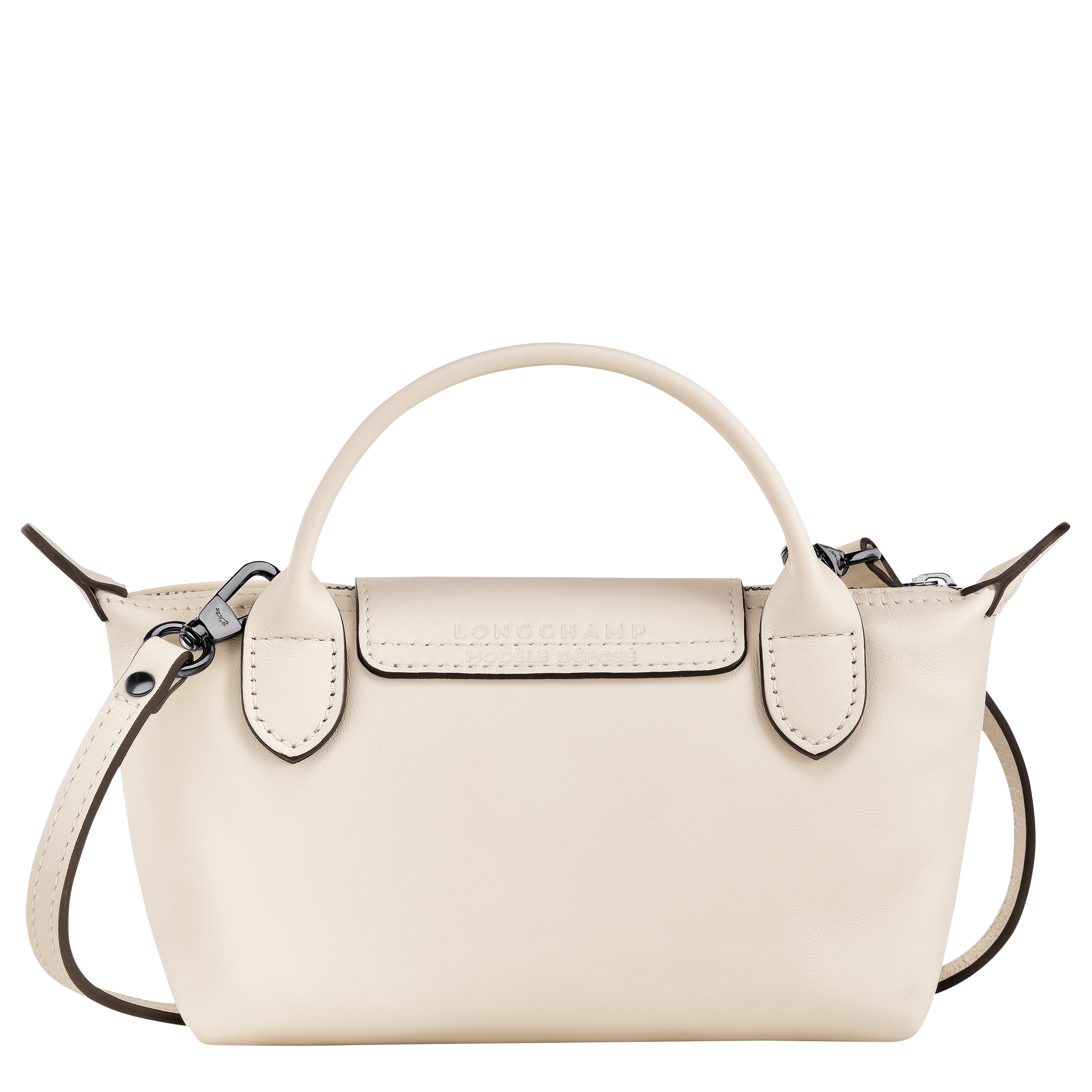 Le Pliage Xtra XS Pouch Ecru - Leather | Longchamp TH