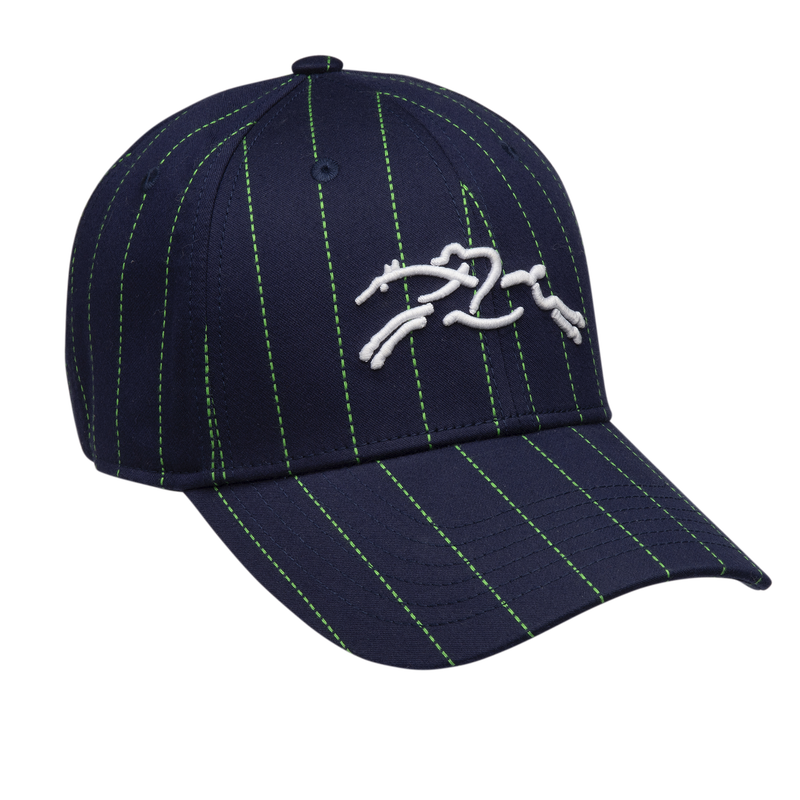 Striped cap Navy - Cotton blend | Longchamp TH