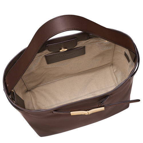 Le Smart L Shoulder bag Mocha - Leather | Longchamp TH