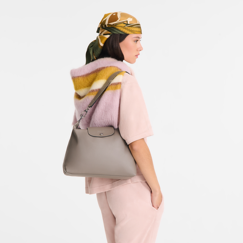 Le Pliage Xtra M Hobo bag Turtledove - Leather | Longchamp TH