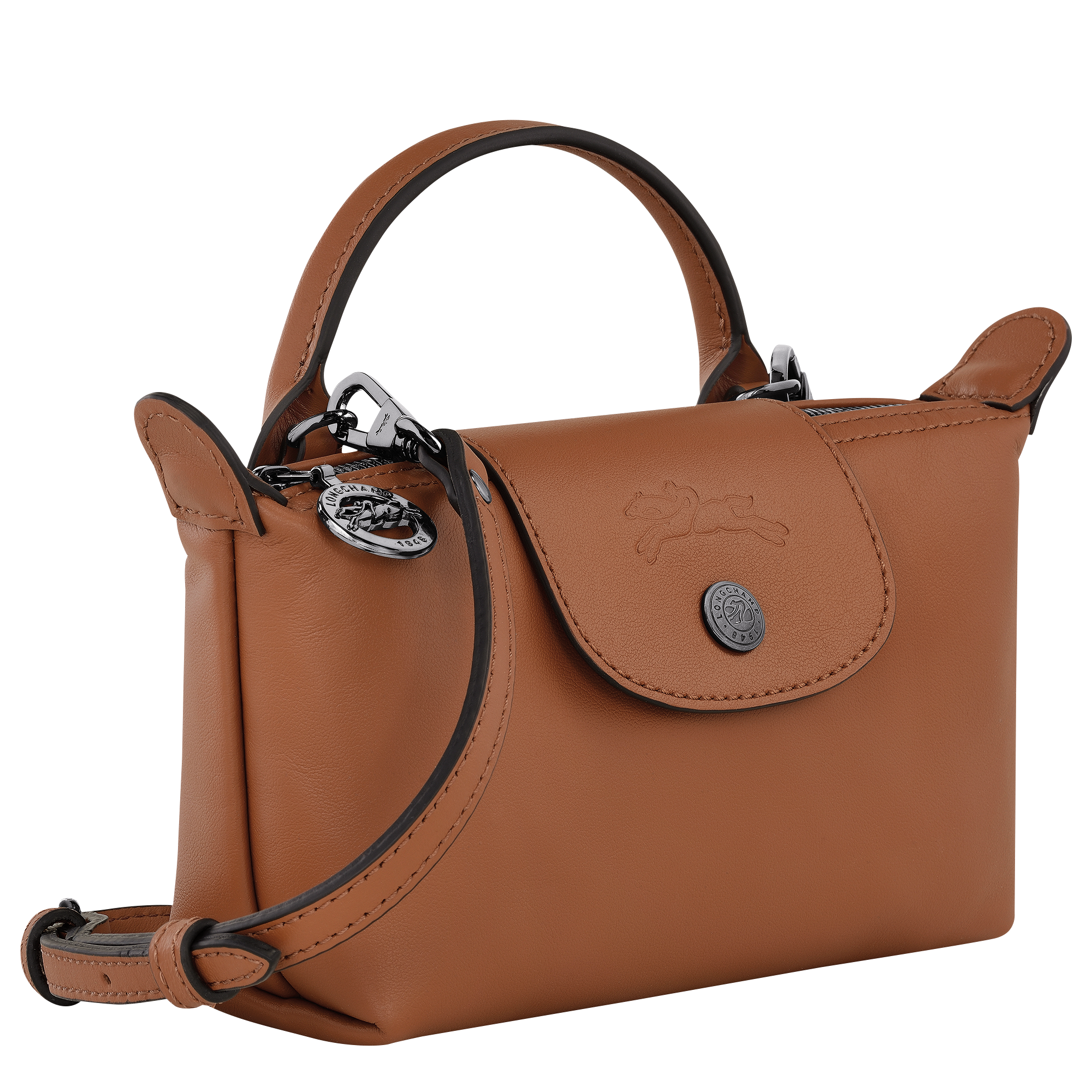 Le Pliage Xtra XS Pouch Cognac - Leather | Longchamp TH