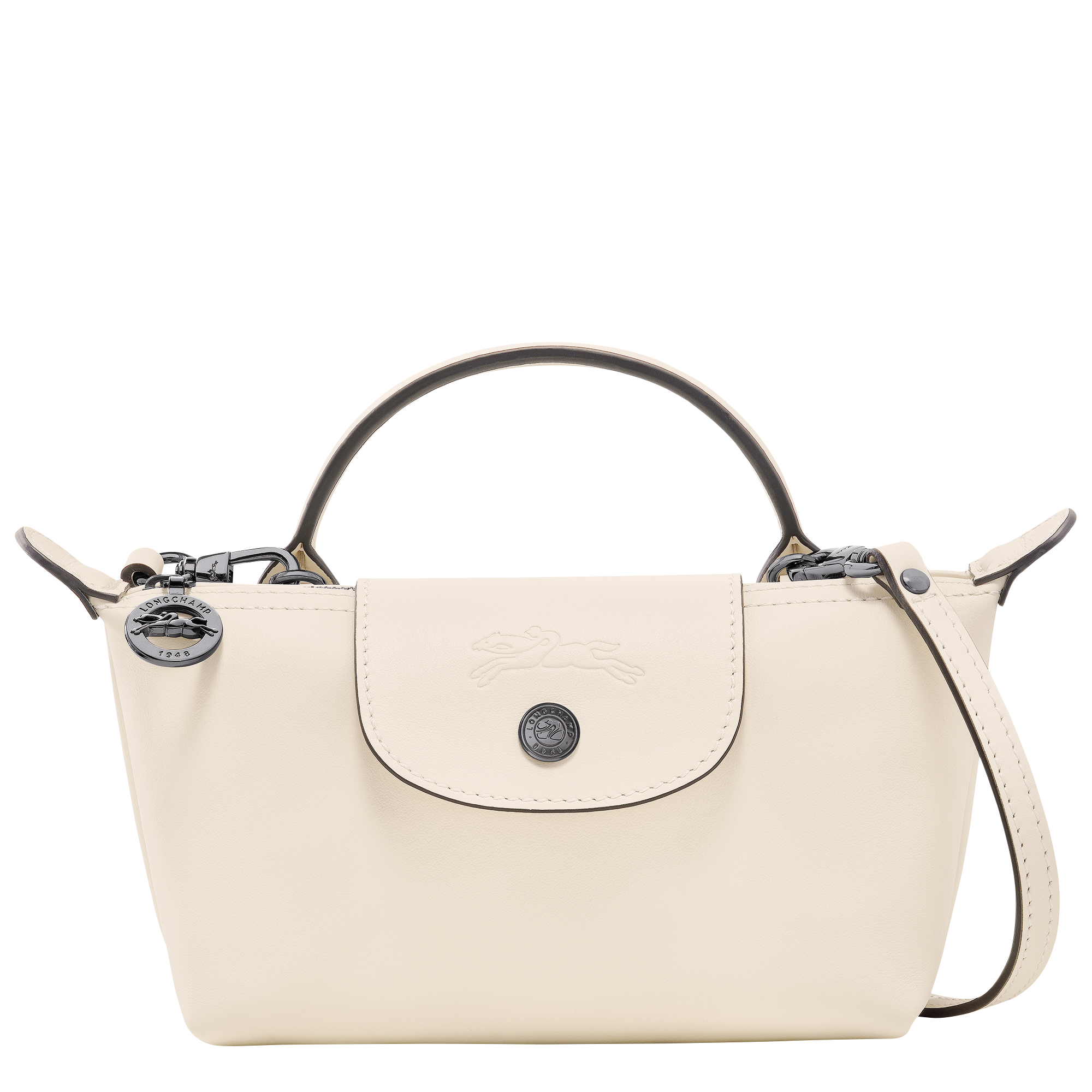 Le Pliage Xtra XS Pouch Ecru - Leather | Longchamp TH
